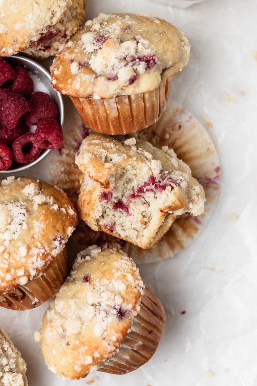 Big, Fluffy Raspberry Muffins - Topped With Honey